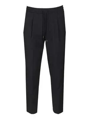 Jacob Cohen Jacob Cohen Drawstring Pleated Trousers Black