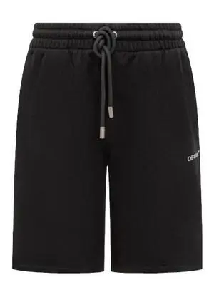 Off-White Off-White Logo Detailed Drawstring Shorts Black