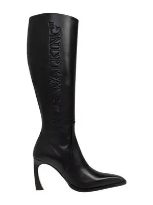 Off-White Knee High Boots With Monogram Detailing - Black