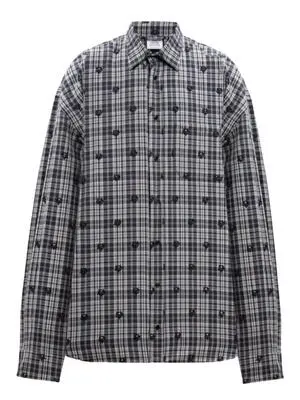 Vetements Lapel Long-sleeved Shirt - Black