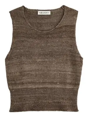 Our Legacy Sleeveless Knitted Top - Brown
