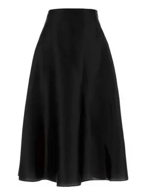 Alberta Ferretti A-line Midi Skirt - Black