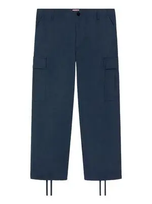 Kenzo Mid-rise Straight-leg Cargo Trousers - Blue