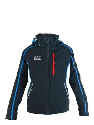 EA7 Zip-up Hooded Jacket - Black