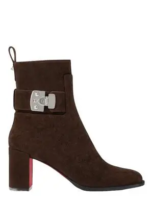 CHRISTIAN LOUBOUTIN Suede 70mm Lock Boots - Black