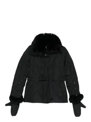 YVES SALOMON Yves Salomon Quilted Down Jacket With Fur Trim And Drawstring Waist