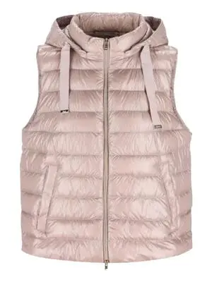 Herno Hooded Zip-up Gilet - Pink