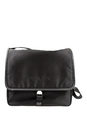 Prada Logo Shoulder Bag - Black