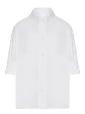 JIL SANDER Oversized Half Sleeve Shirt - Optic White