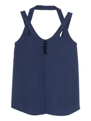 Emporio Armani Sleeveless V-neck Top - Blue