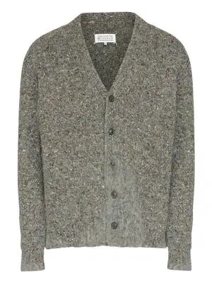 MAISON MARGIELA V-neck Knitted Cardigan - Gray