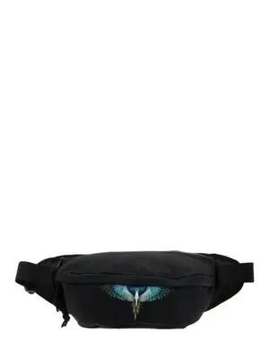 MARCELO BURLON COUNTY OF MILAN Wing Printing Waist Bag - Black