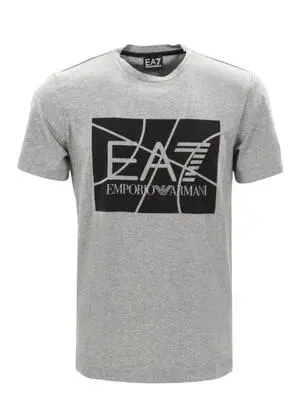 EA7 Logo Detail T-shirt - Gray