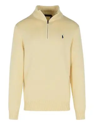 Polo Ralph Lauren Knitted Pullover With Embroidered Pony - Cream