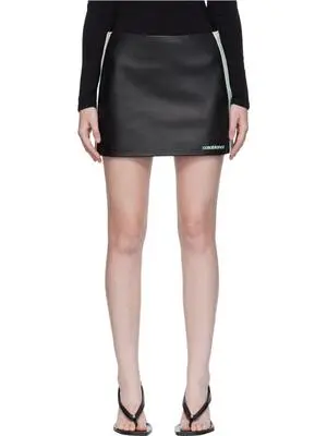 Casablanca Logo-embossed Mini Skirt - Black