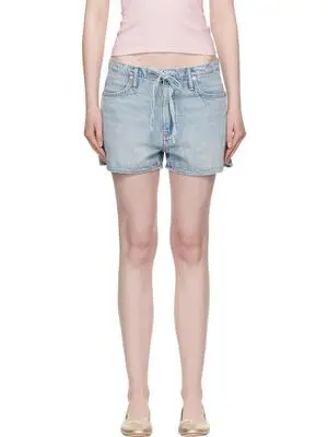 RAG  BONE Rag & Bone Drawstring Denim Shorts - Nude