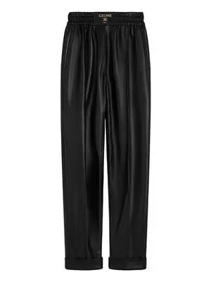 Celine Lambskin Trousers - Black