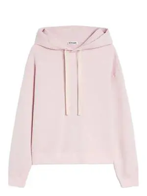 JIL SANDER Terry Drawstring Hoodie - Marshmallow