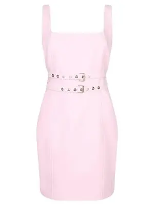 Liu Jo Belted Mini Dress With Square Neckline - Pink