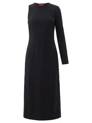 Gucci Mid-length Dress With Asymmetrical Sleeves - Black