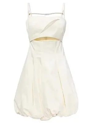 Versace Cut-out Bubble-hem Dress - White