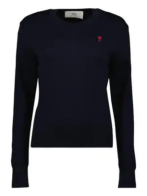 Ami De Coeur Knitted Sweater - Navy Blue