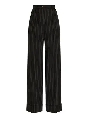 Dolce & Gabbana Pinstriped Trousers - Black
