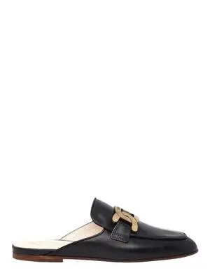 TOD'S Chain Detailed Slip-on Mules - Black