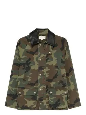 NILI LOTAN Nili Lotan Camouflage Print Long-Sleeved Jacket With Leather Collar