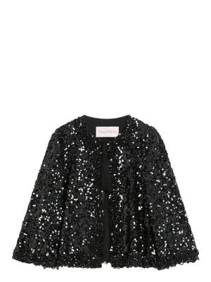 Valentino Garavani Embellished Sequin Jacket - Black