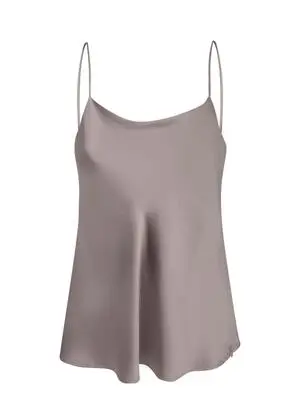 Herno Spaghetti Straps Satin Tank Top - Gray