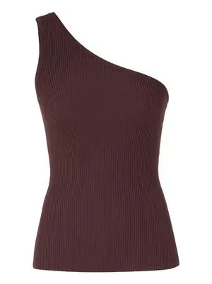 Zimmermann Daylight One Shoulder Top - Plum