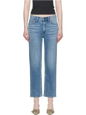 RAG  BONE Rag & Bone "the Bella" Straight Leg Denim Trousers - Blue