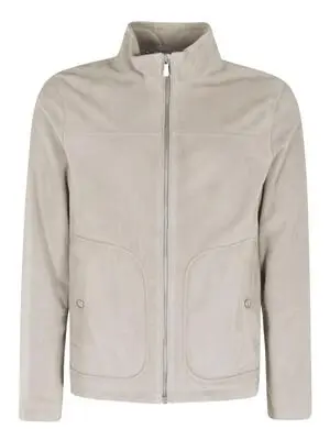 Eleventy Long Sleeve Casual Jacket With Stand-up Collar - Nude