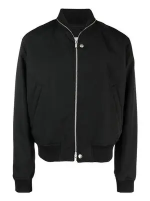 JIL SANDER Zip-up Bomber Jacket - Black