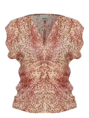 Isabel Marant Étoile V-neck Sleeveless Top With Pattern Detail - Pink