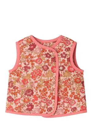 Bonpoint Printed Quilted Vest - Pink