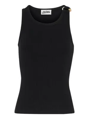 JEAN PAUL GAULTIER Le Débardeur Piercing" Tank Top - Black