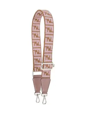 Fendi Mauve Pink Ff Webbing Reversible Shoulder Strap - Lavender Pink