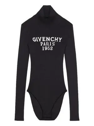 Givenchy Logo Intarsia High-neck Bodysuit - Black