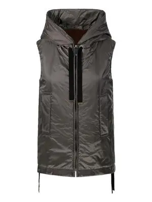 Max Mara Max Mara The Cube Greengo Zip-Up Drawstring Gilet Gray
