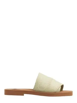 Chloé Logo-print Open-toe Flat Sandals - Nude