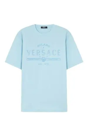 Versace Logo-print T-shirt - Blue