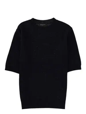Fabiana Filippi Short-sleeved Crewneck Jumper - Black