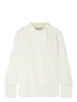 RÓHE Róhe Long Sleeve Asymmetrical Neck Shirt