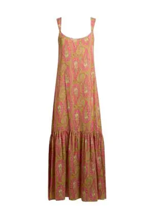 Etro Paisley Ruffled Maxi Dress - Brown