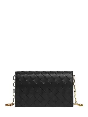 Bottega Veneta Mini Intrecciato Leather Bag - Black
