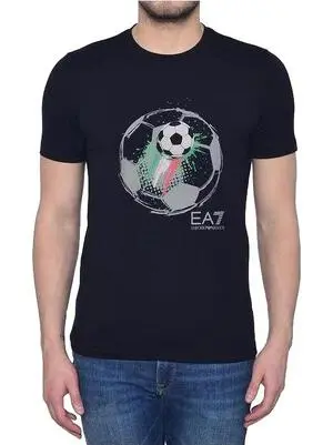 Emporio Armani Logo T-shirt With Round Neck - Black