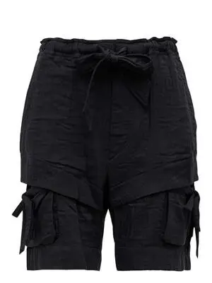 Isabel Marant Étoile Tie Detailed Cargo Shorts - Black