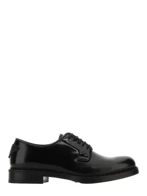 Prada Lace-up Derby Shoes - Black